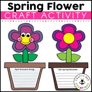 April Showers Bring May Flowers Craft Patterns | Spring Craft | Spring ...