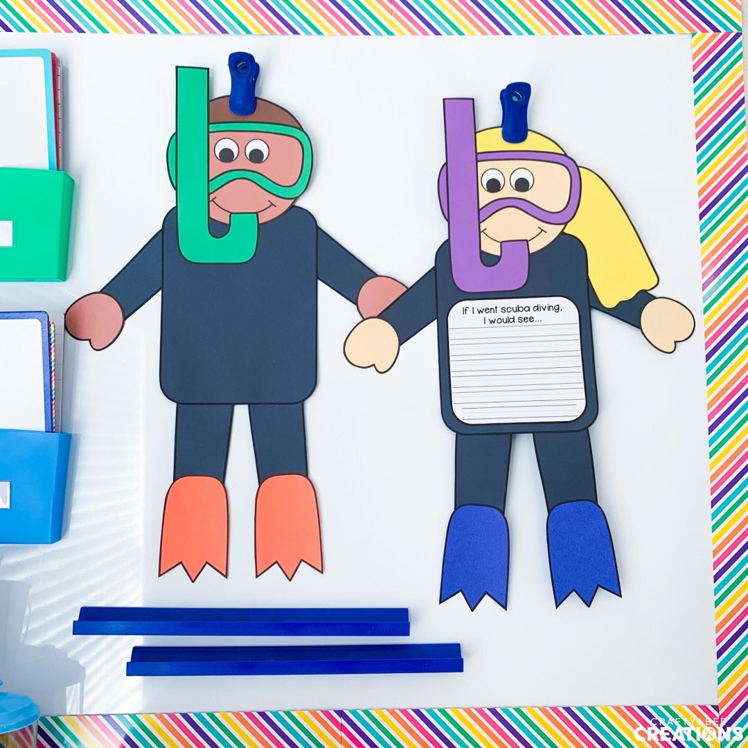 Scuba Diver Craft Patterns End of the Year Summer - Etsy