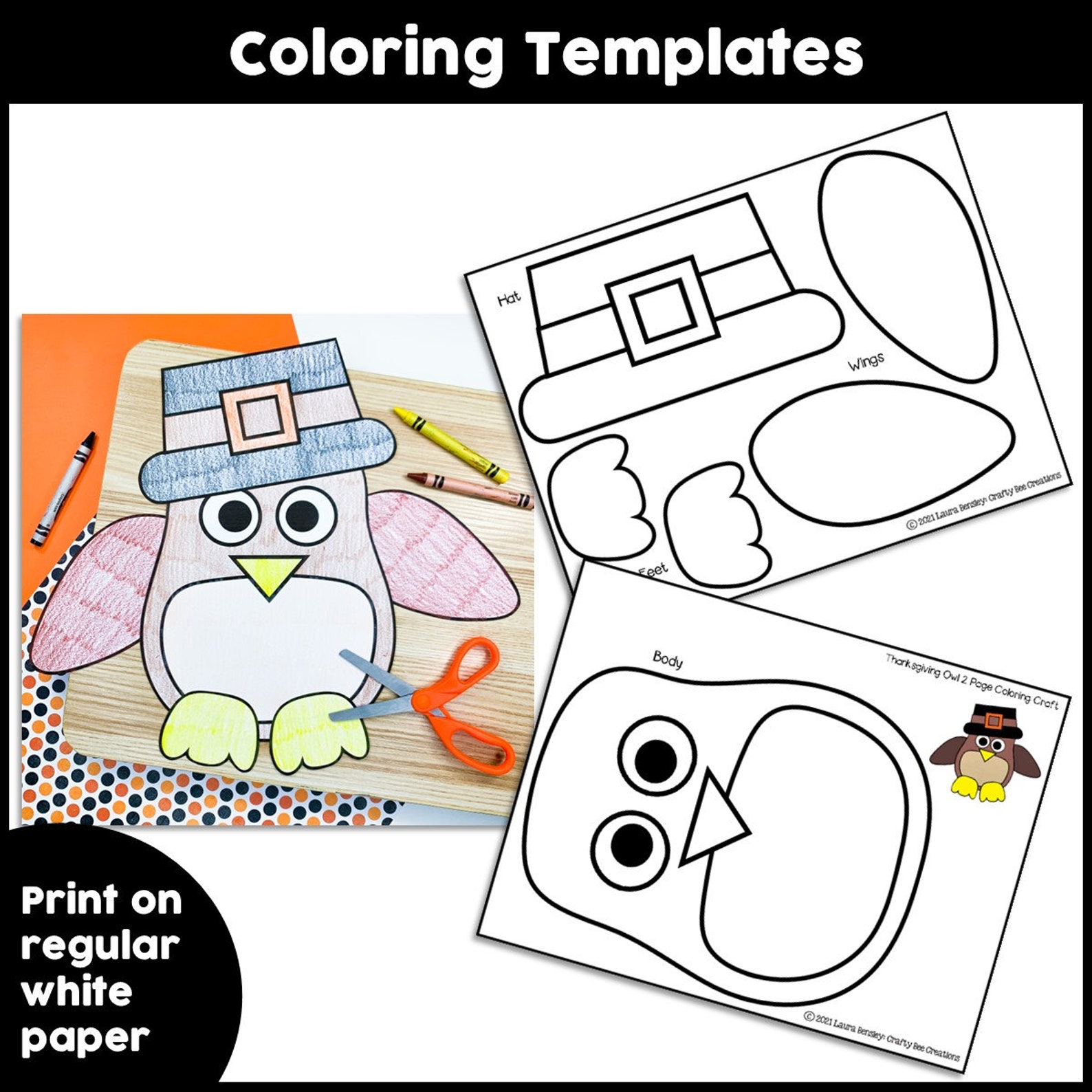 Thanksgiving Owl Craft | Thanksgiving Activities | Fall Bulletin Board ...