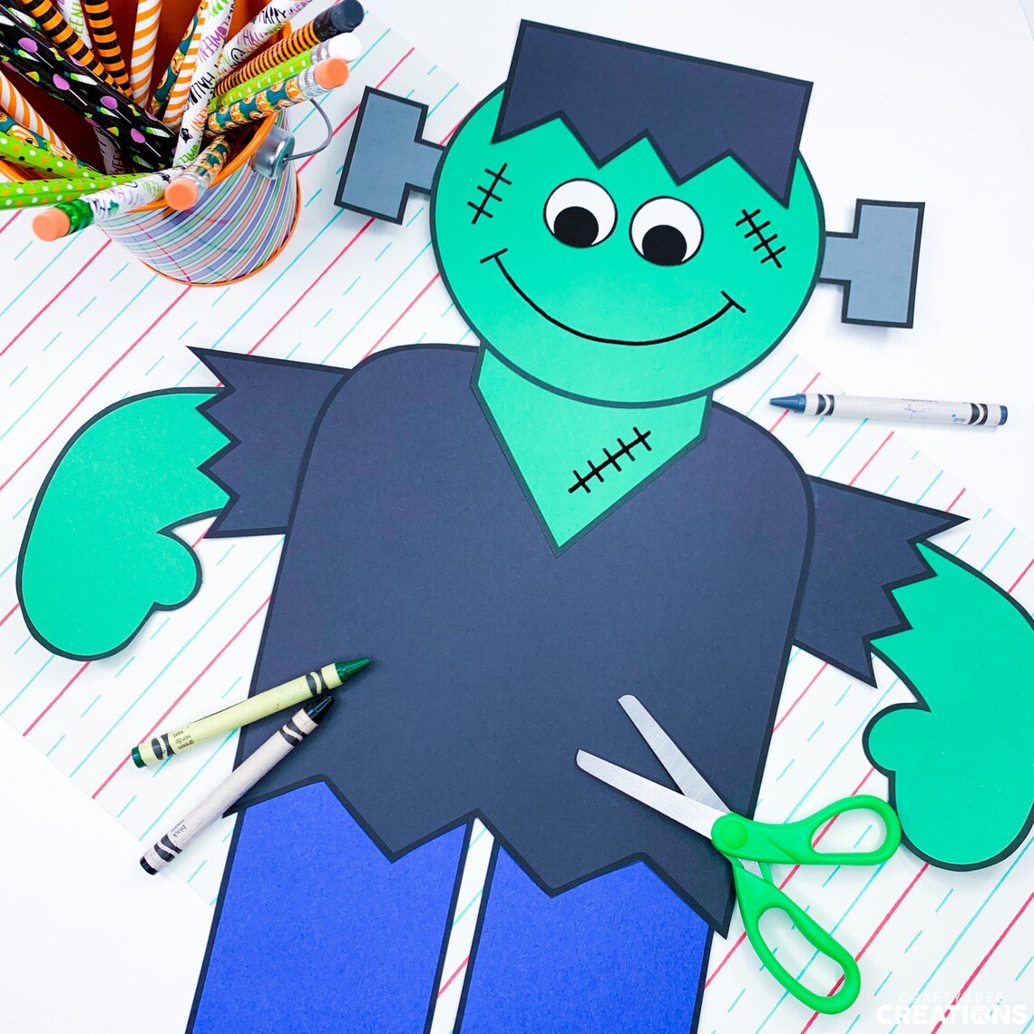 Frankenstein Craft | Halloween Bulletin Board Idea | October Activities ...