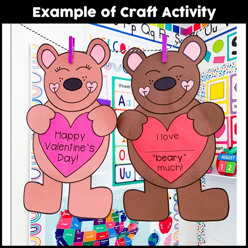 Valentines Day Bear Craft Patterns Valentines Day Activities Bear ...