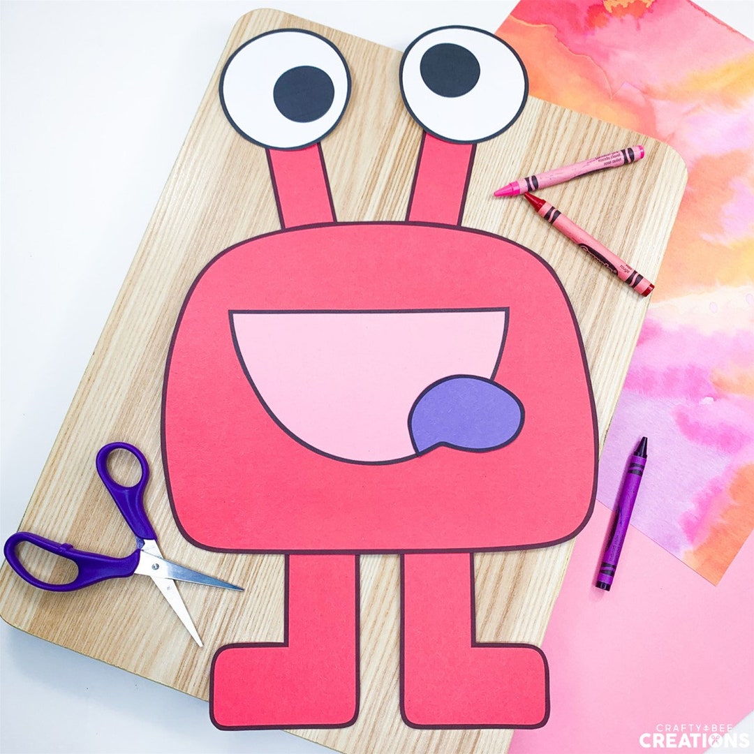 Monster Craft for Kids | Halloween Craft for Kids | Monster Template ...