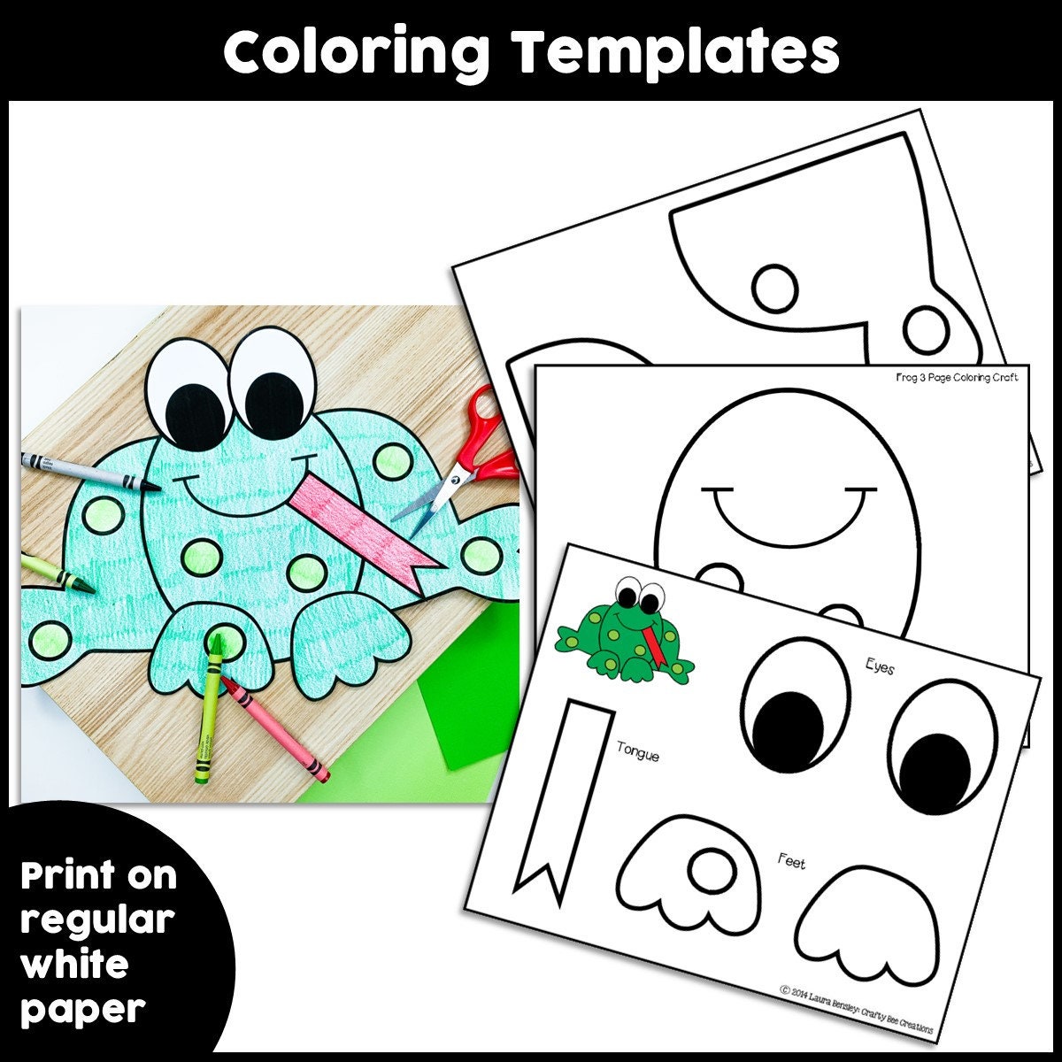 Frog Craft Patterns | Frog Life Cycle | Spring Activities | Spring ...