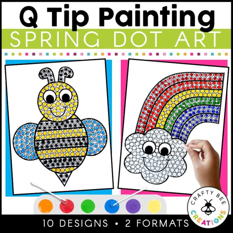 Spring Q Tip Painting Craft | Fine Motor Activities | Kindergarten ...