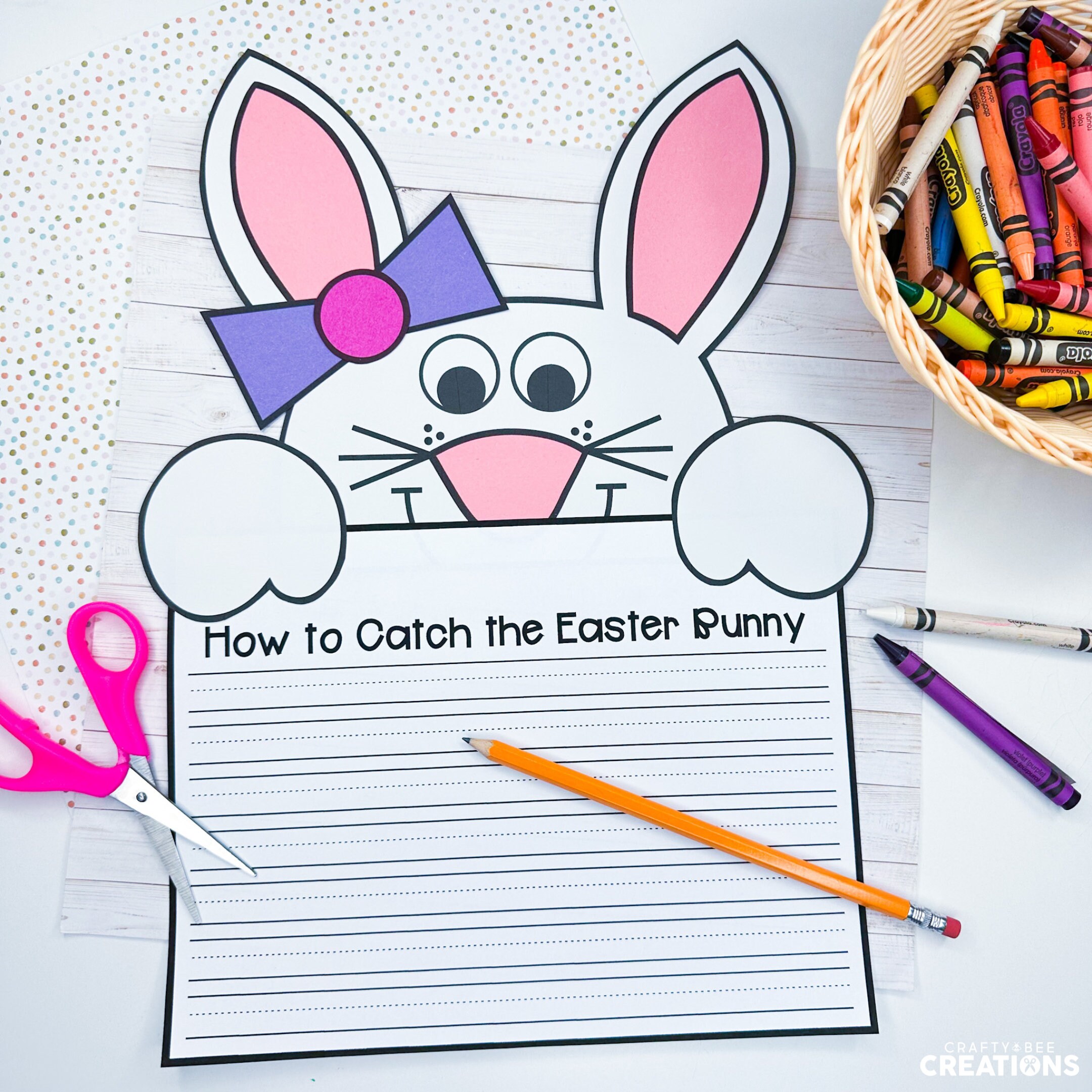 How to Catch the Easter Bunny Writing Craft Template | March Pattern ...