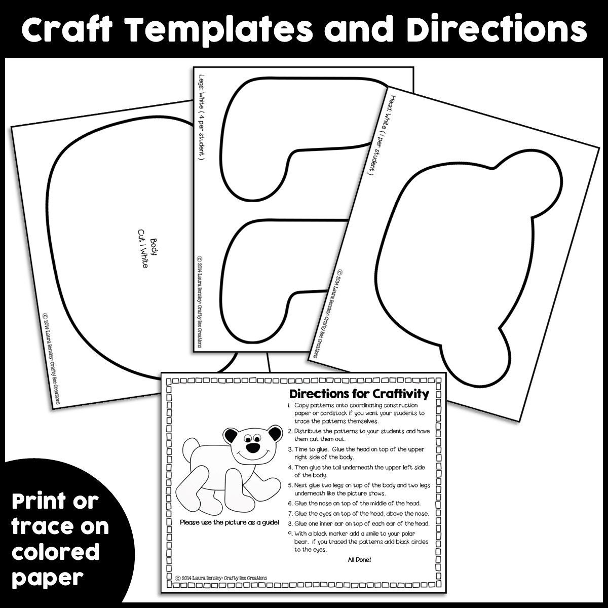 Polar Bear Craft | Polar Bear Activities | Winter Craft | Winter ...