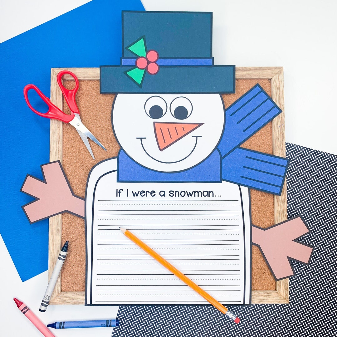 Snowman Craft Patterns How to Build a Snowman Writing - Etsy