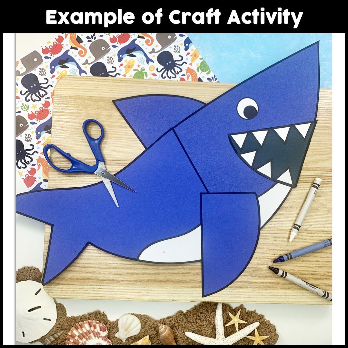 Shark Craft Patterns | End of the Year | Ocean Animal Activity | Ocean ...