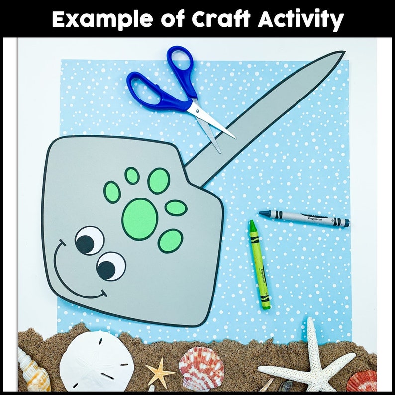 Sting Ray Craft Patterns | Ocean Animals Activity | Sea Life | Ocean ...