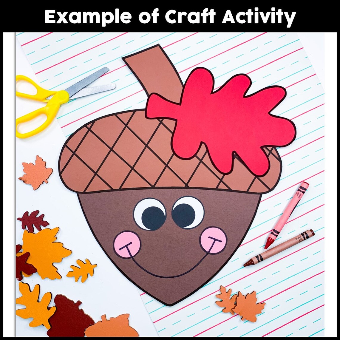 Fall Acorn Craft | Fall Coloring | Fall Activities | Acorn Bulletin ...
