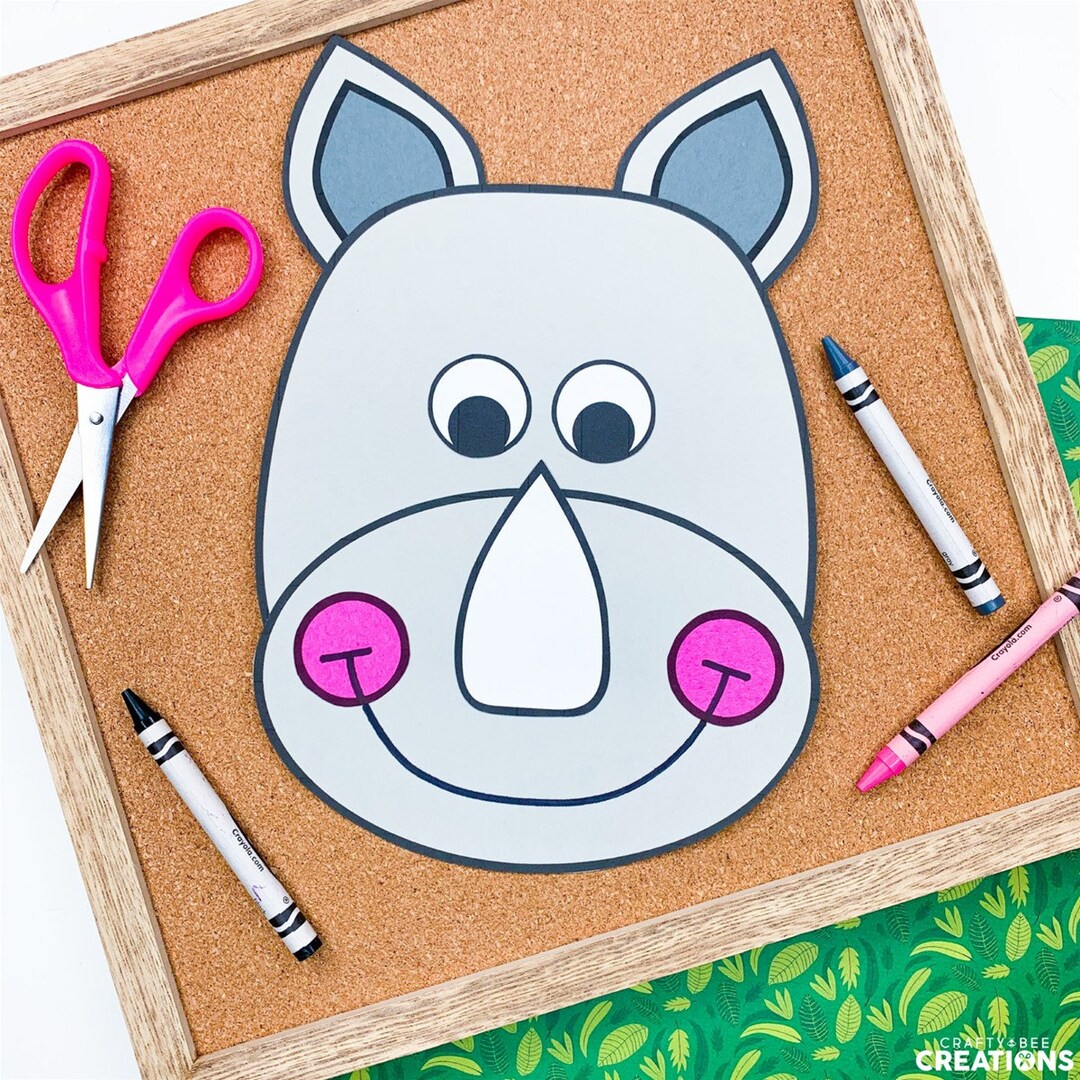 Rhino Craft Patterns | Zoo Animal Craft | Zoo Animal Activities ...