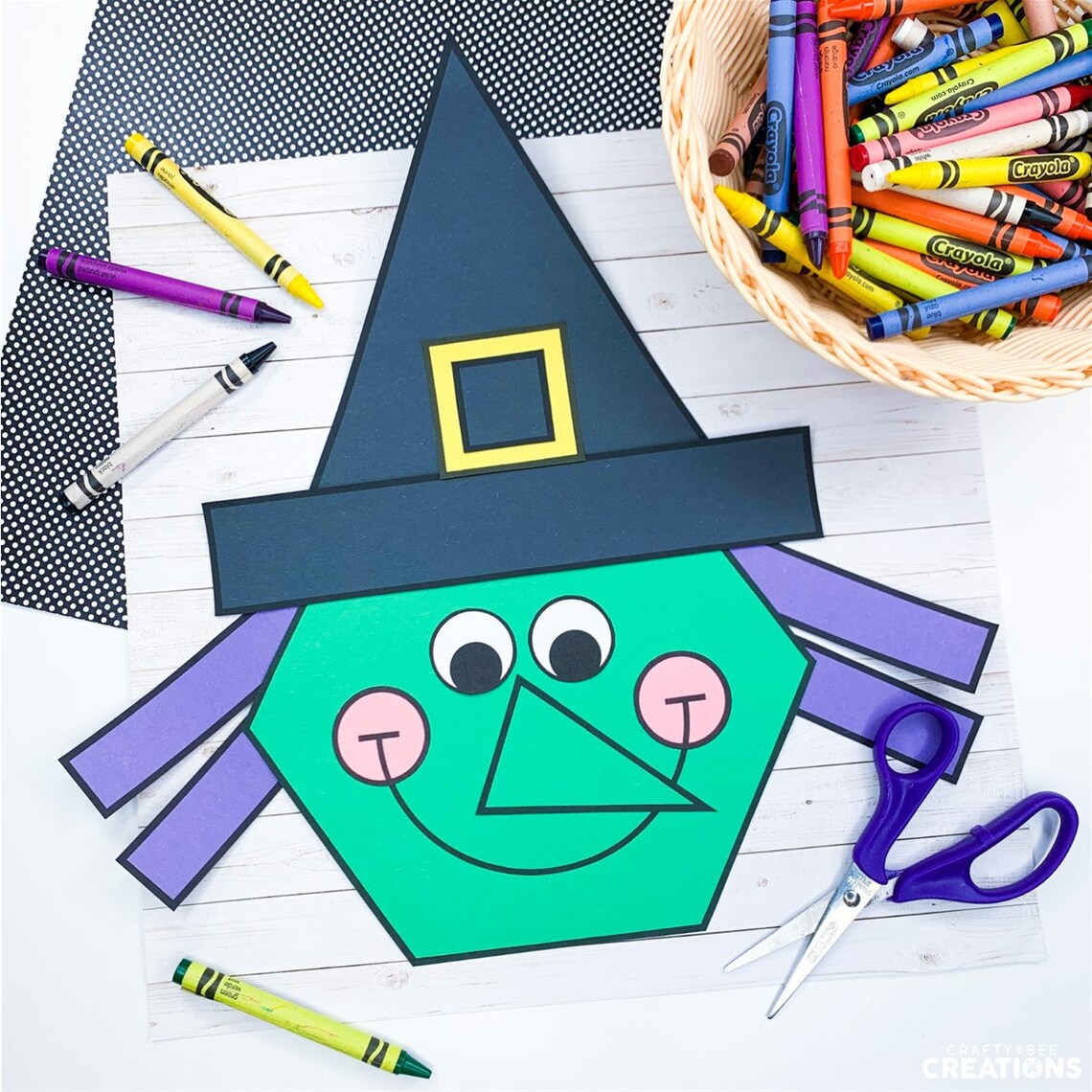 Witch Craft | Shape Craft Activity| Halloween Activities | Halloween ...