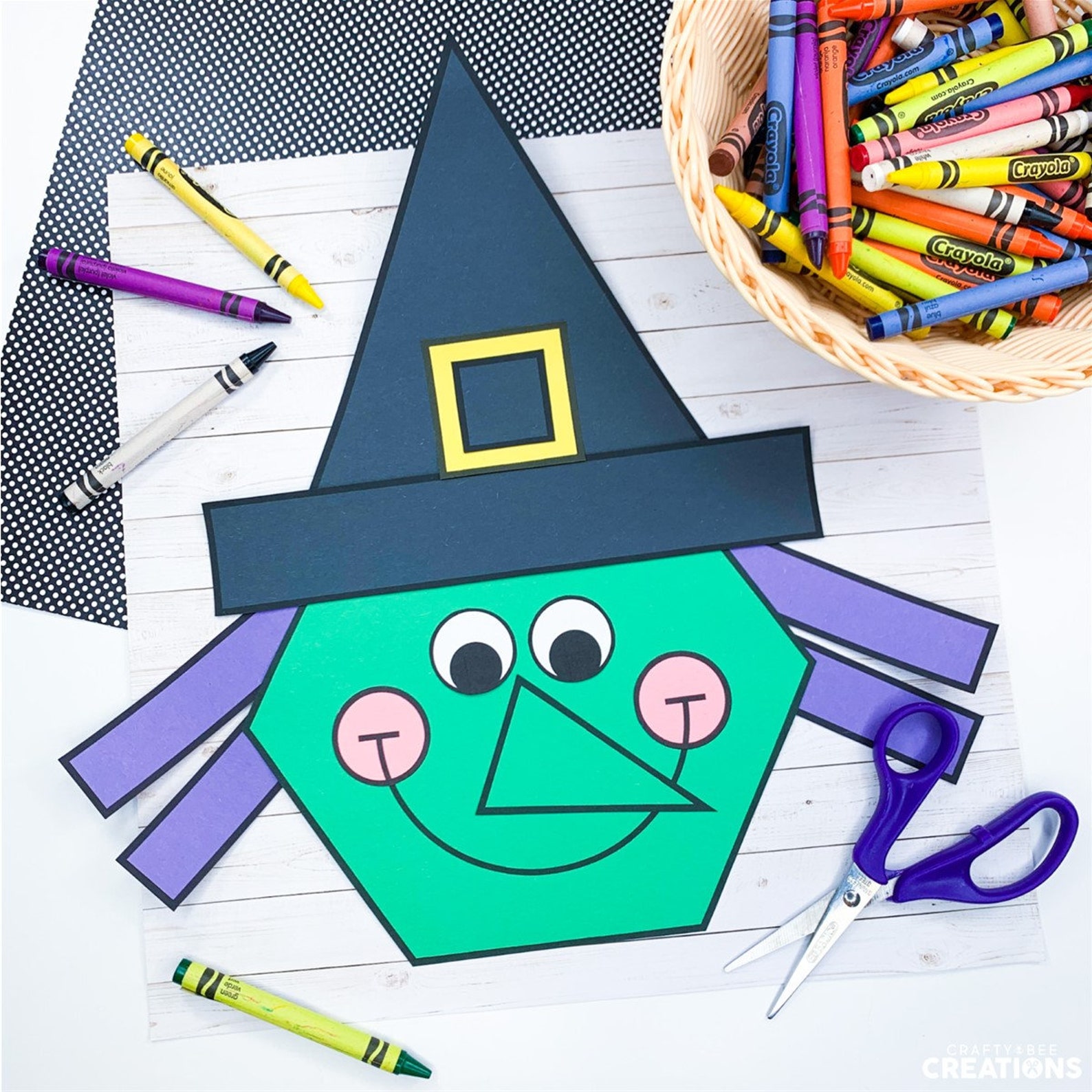 Witch Craft | Shape Craft Activity| Halloween Activities | Halloween ...