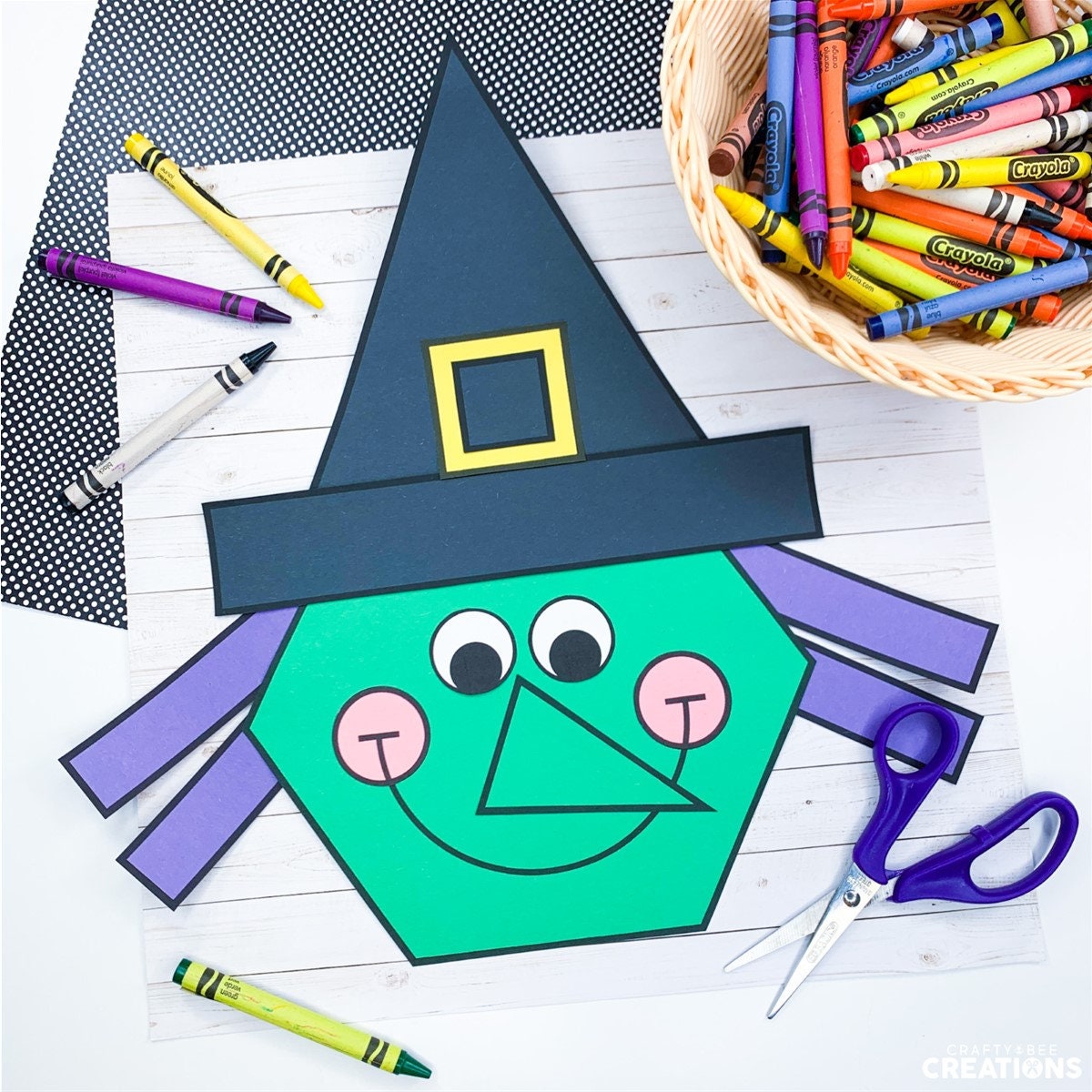 Witch Craft | Shape Craft Activity| Halloween Activities | Halloween ...