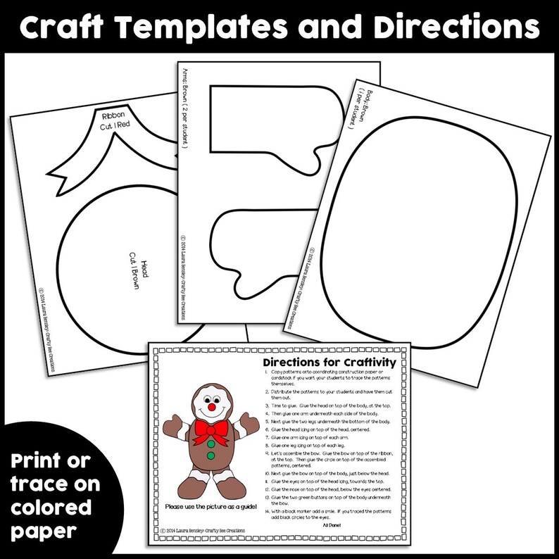 Gingerbread Man Craft | Gingerbread Man Activities | Christmas Activity ...