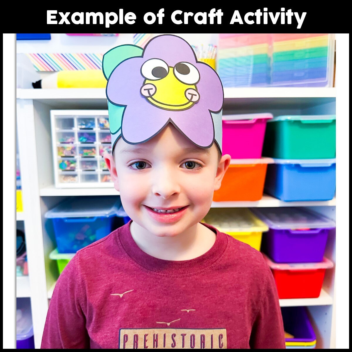 May Day Hat Craft Flower Headband Template Spring Kindergarten Crown ...