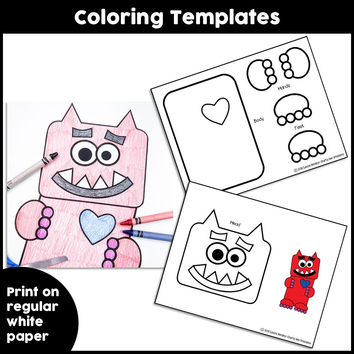 Love Monster Craft | Valentines Day Activity | Book Craft | October ...