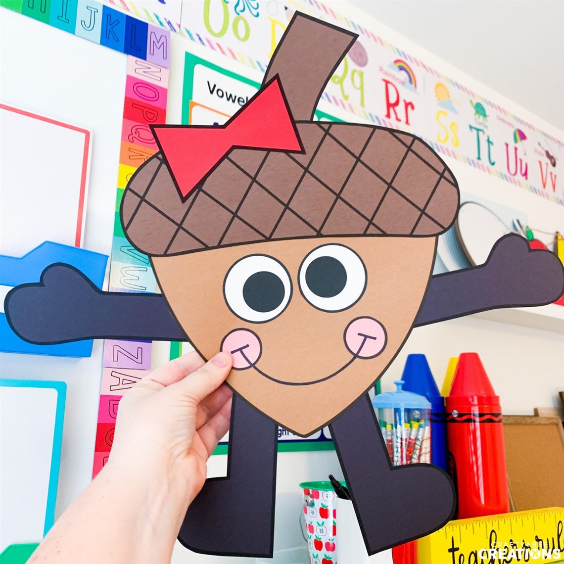 Fall Acorn Craft | Fall Activities | Fall Bulletin Board | Fall Writing ...