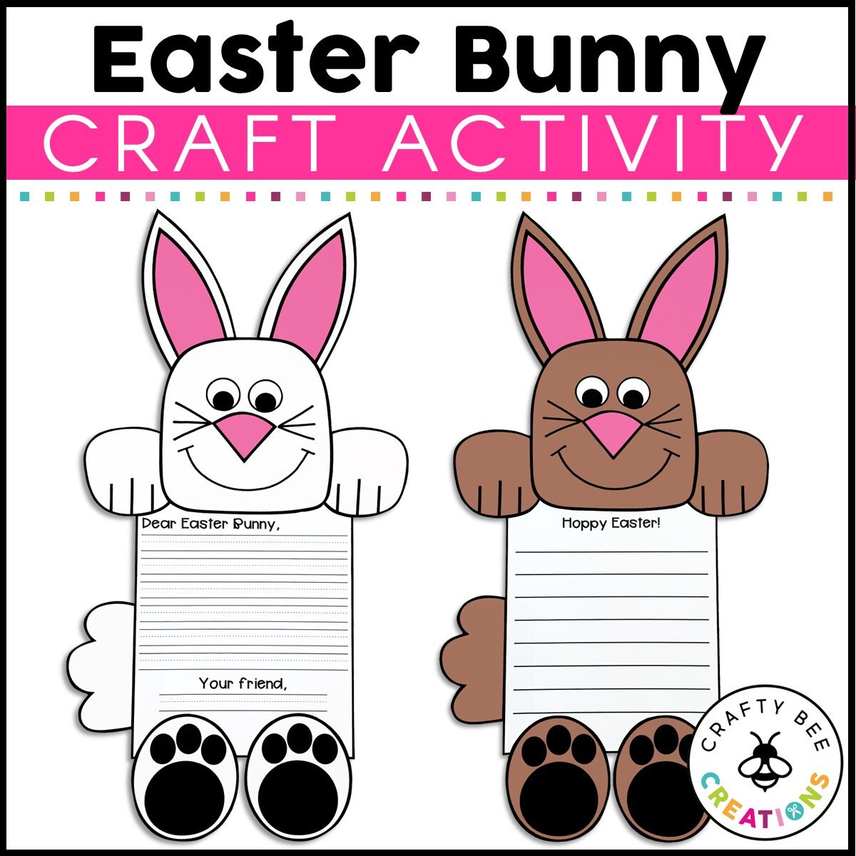 Easter Craft for Kids Easter Bunny Craft Patterns Spring Activities ...