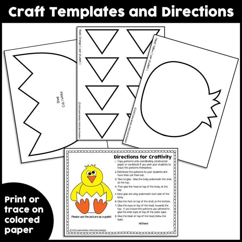 Easter Baby Chick Craft | Spring Door Decor | Life Cycle of a Chicken ...
