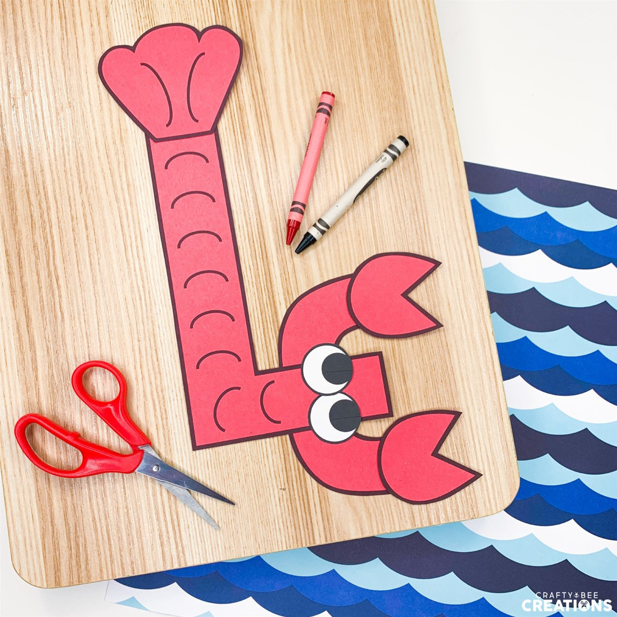Letter L Craft Patterns | Lobster Craft | Alphabet Crafts | Uppercase ...