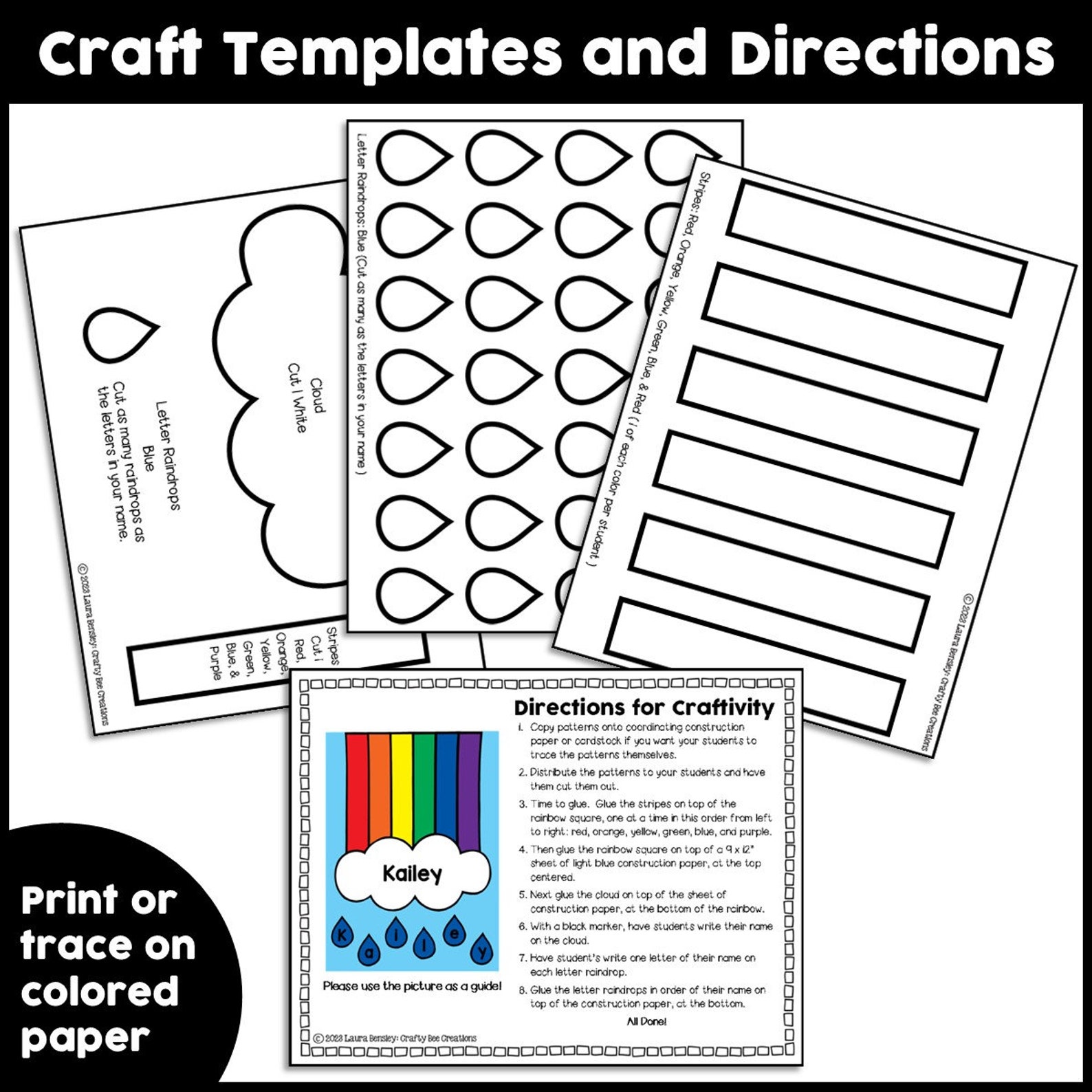 Rainbow Name Craft for Kids | Spring Activities | St. Patrick's Day ...