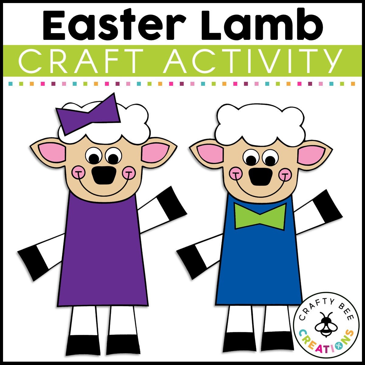Easter Lamb Craft Pattern Sheep Craft Pattern Farm Animal Activities ...