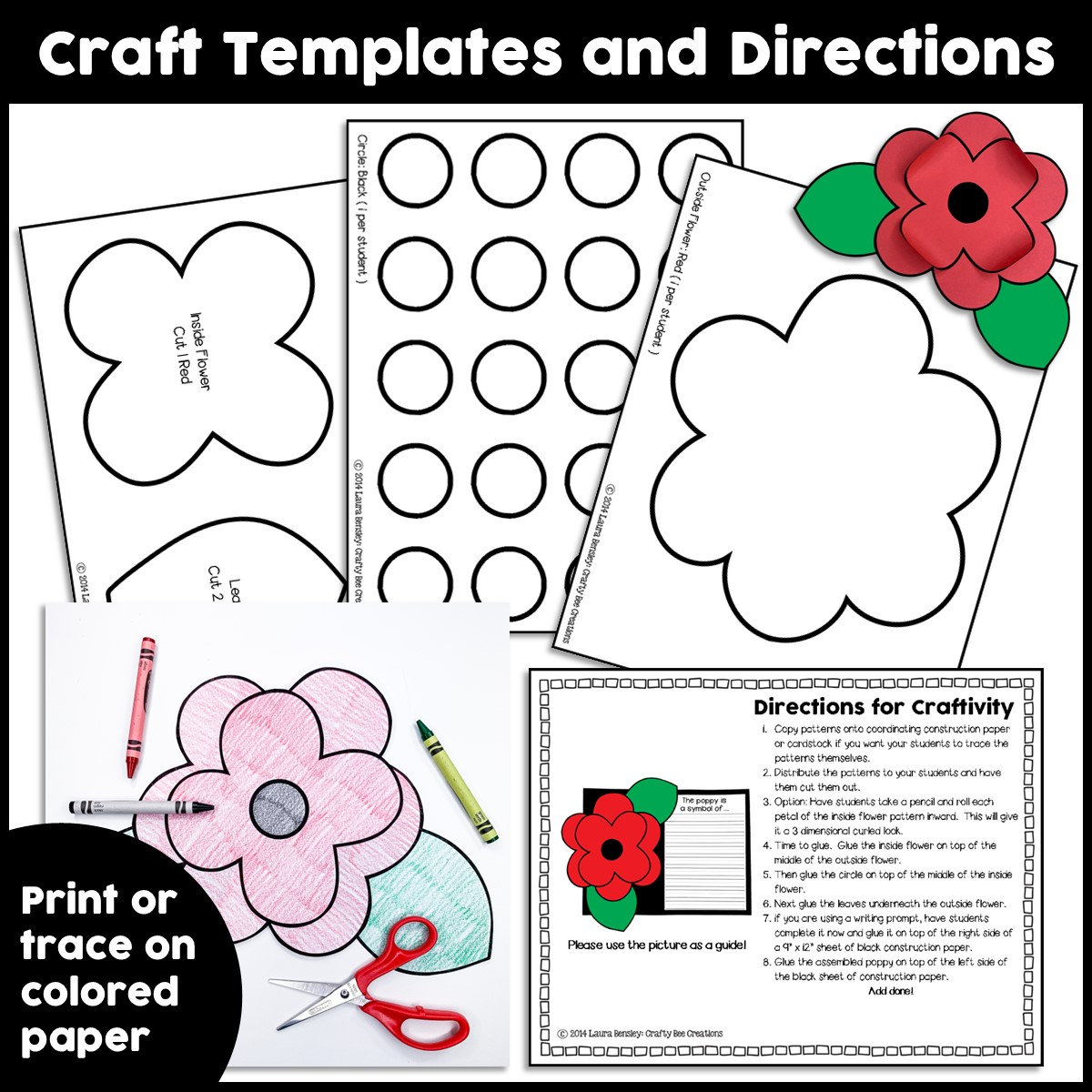 Memorial Day Craft Poppy Craft | Remembrance Day Craft | Anzac Day ...