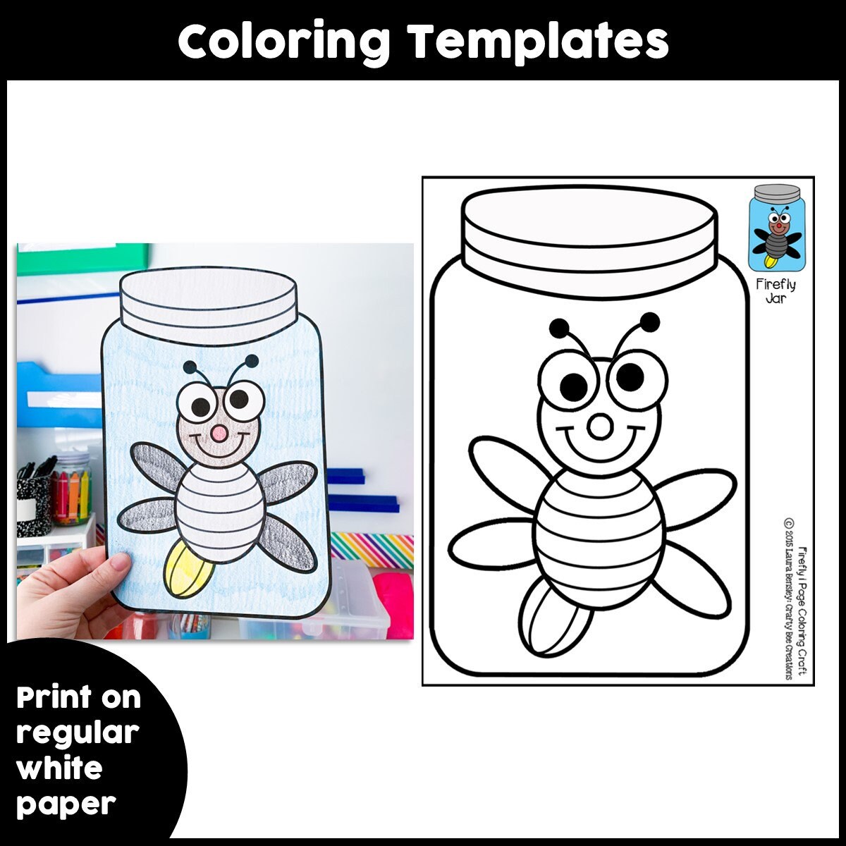 Summer Craft for Kids Firefly Jar Craft Lightning Bug - Etsy