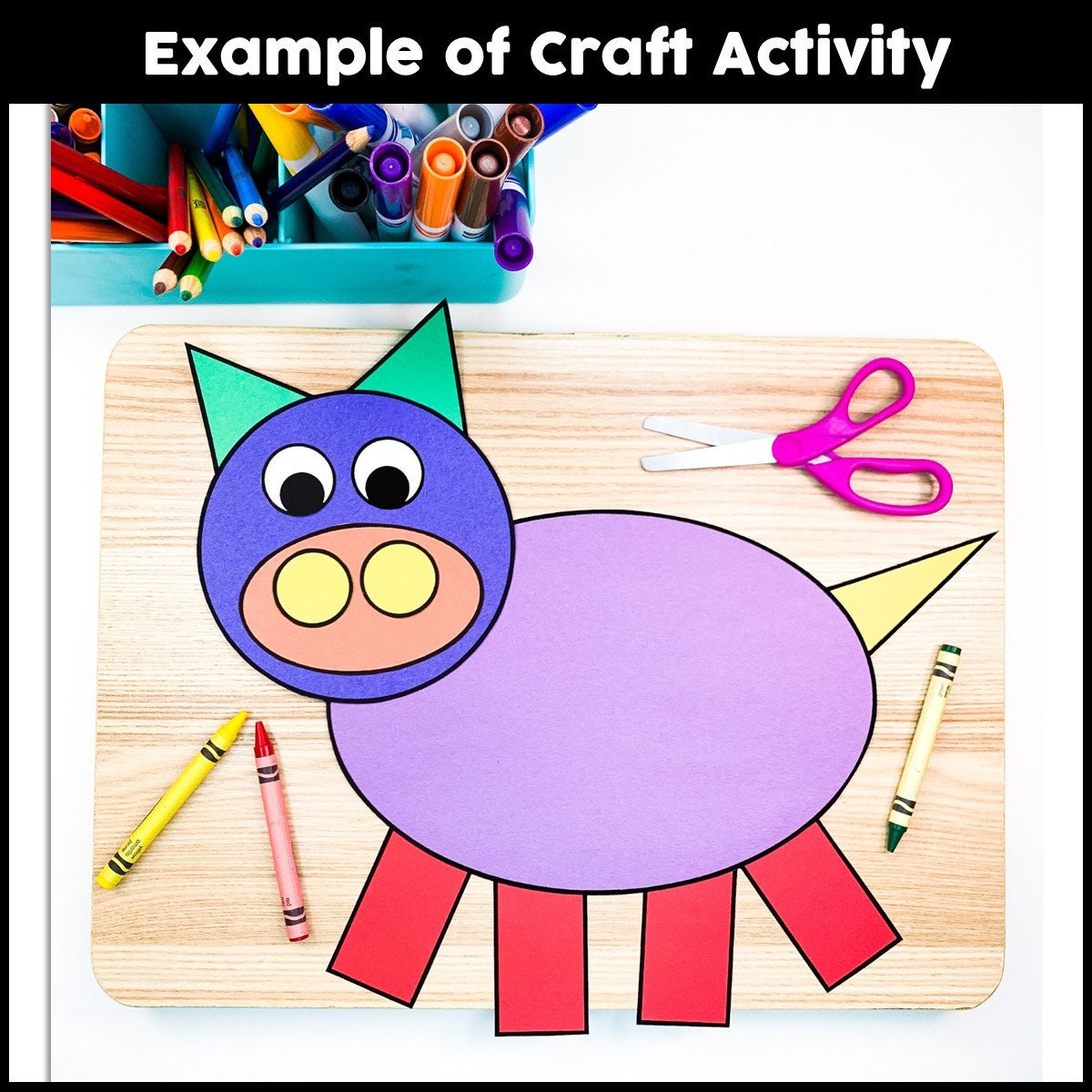 Shape Animal Craft Patterns | Pig Craft | Shape Activities | 2D Shapes ...
