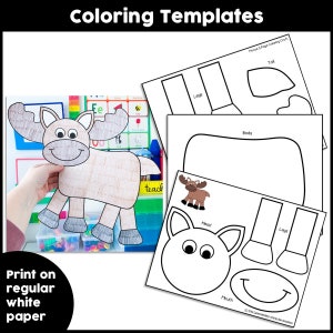 Moose Craft | Moose Activities | Forest Animal Crafts | Arctic Animal ...