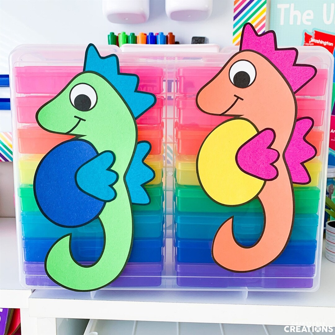 Seahorse Craft Patterns | Ocean Animals Activity | Sea Life | Ocean ...