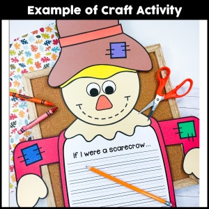 Scarecrow Craft | Fall August September Writing Prompts | Bulletin ...