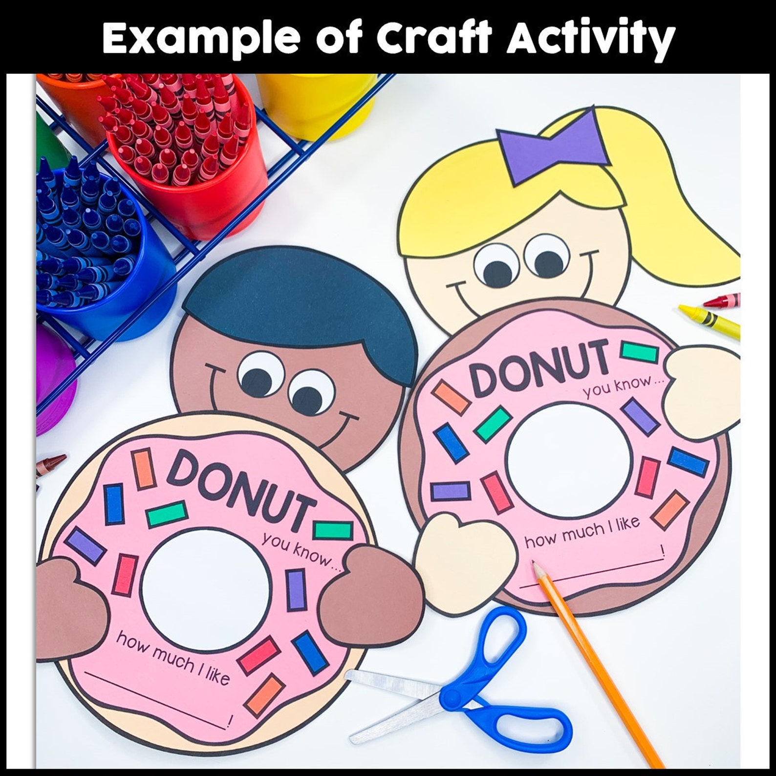 Valentines Day Donut Craft Patterns | Valentines Day Activities ...