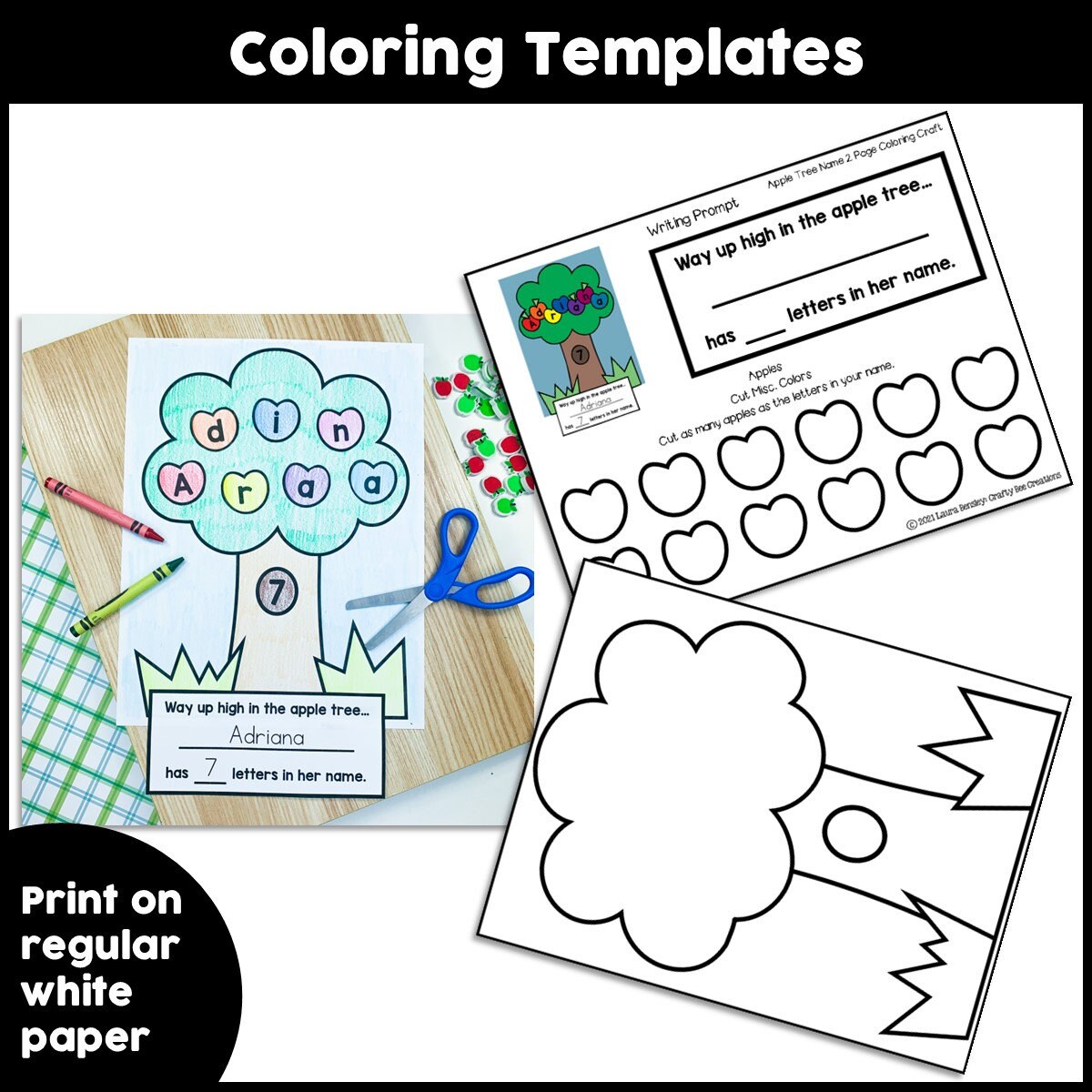 Apple Tree Name Craft | Back to School | September Activity | Fall ...