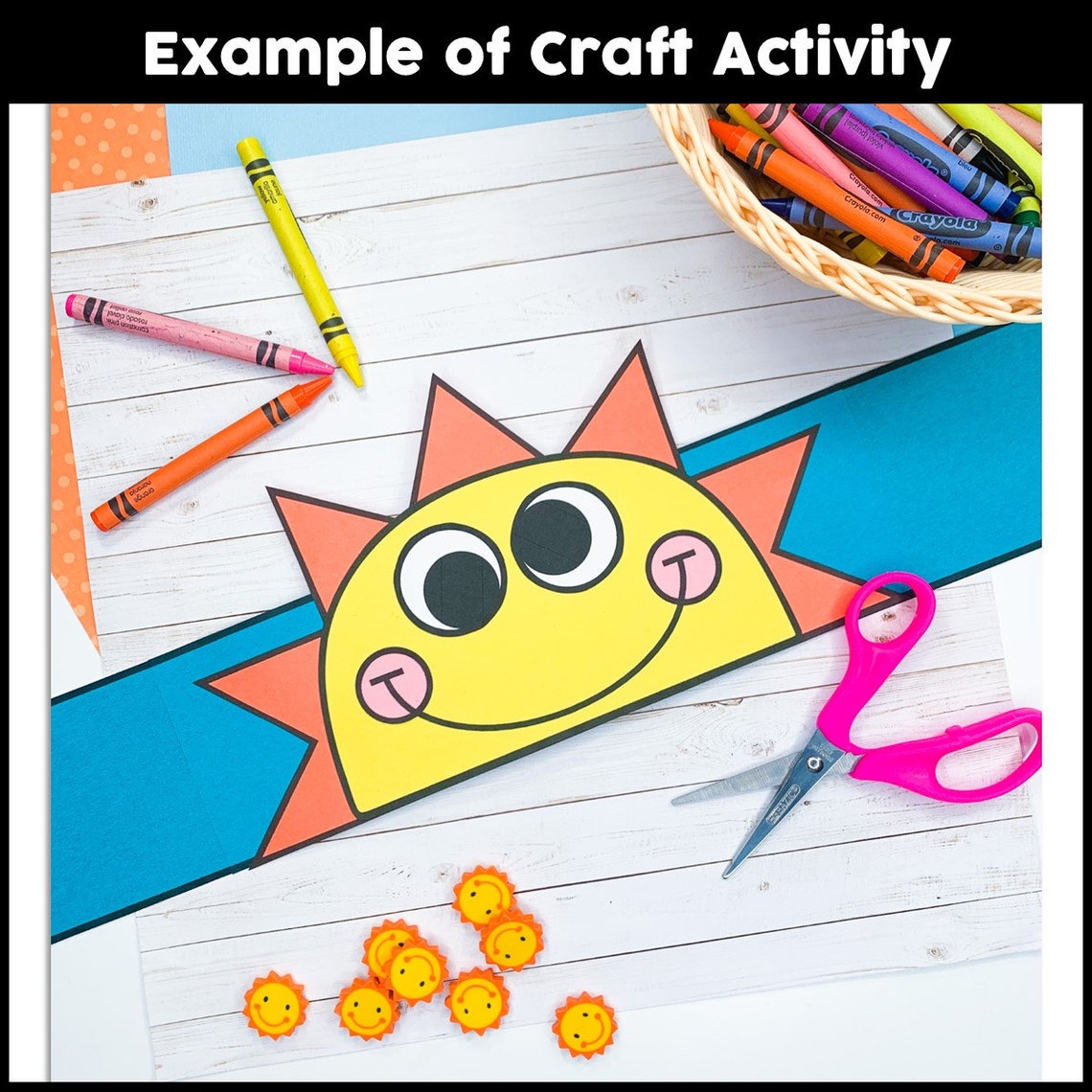 Sun Hat Craft for Kids Summer Craft Activity Spring Activities Sun ...