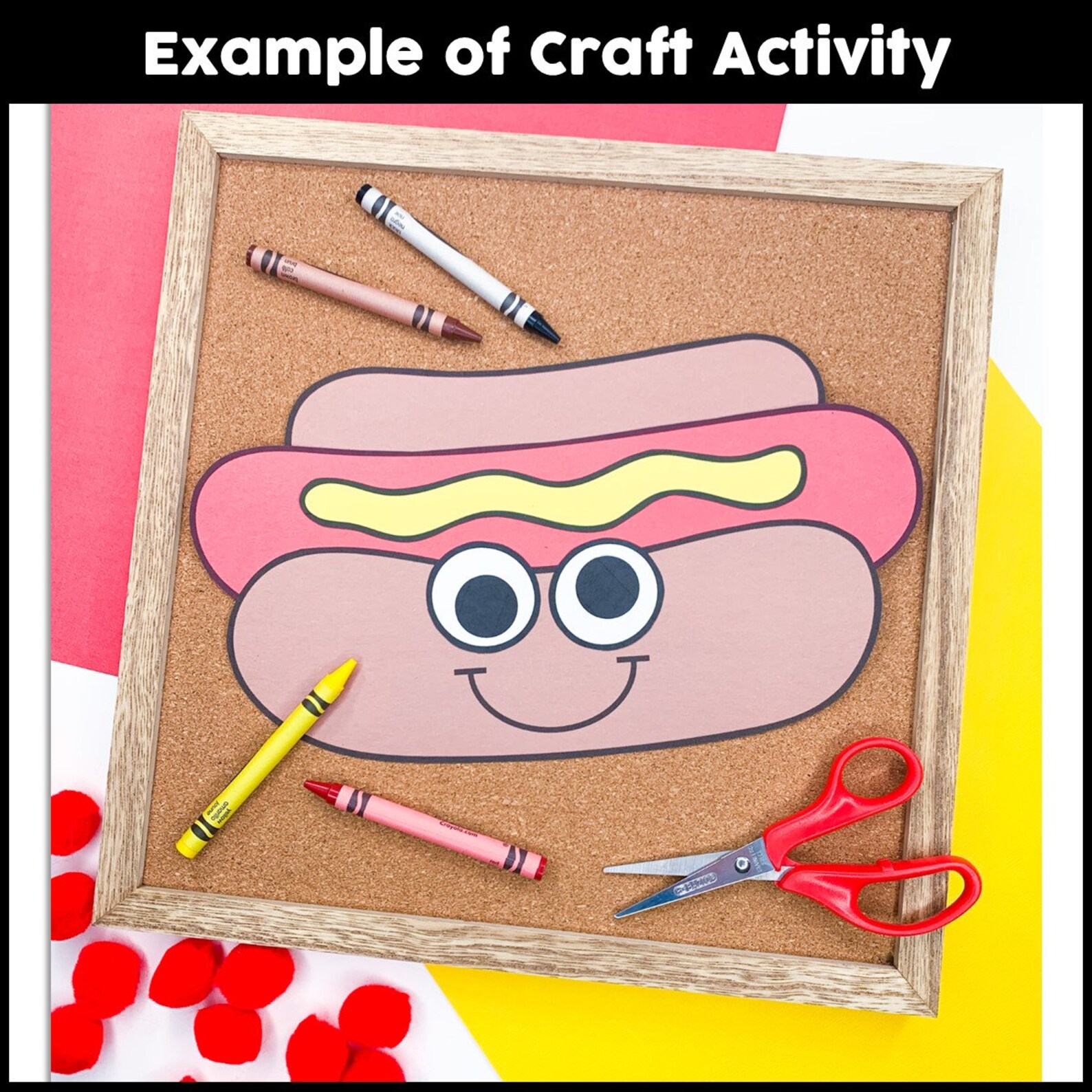 Hot Dog Craft Pattern | Camping Craft for Kids | Hot Dog Template ...
