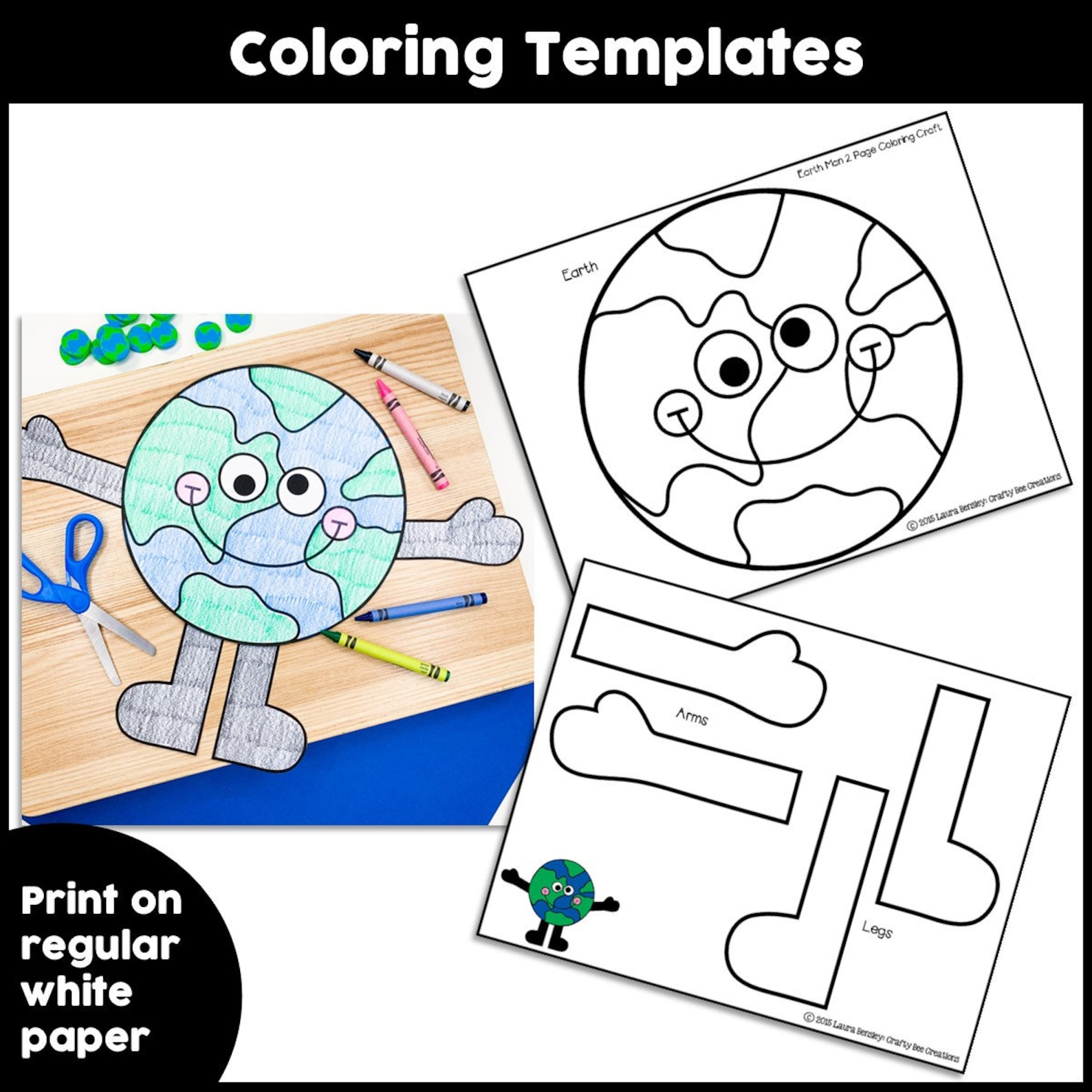 Earth Day Craft Patterns | Space Activities | Outer Space Theme Unit ...