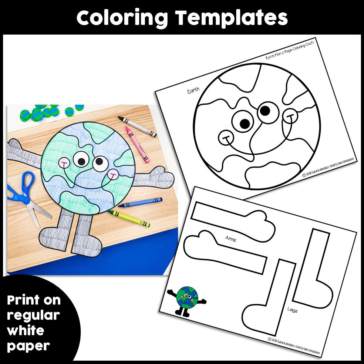 Earth Day Craft Patterns | Space Activities | Outer Space Theme Unit ...