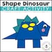 Dinosaur Shape Craft Template | Kindergarten | Preschool Activities ...