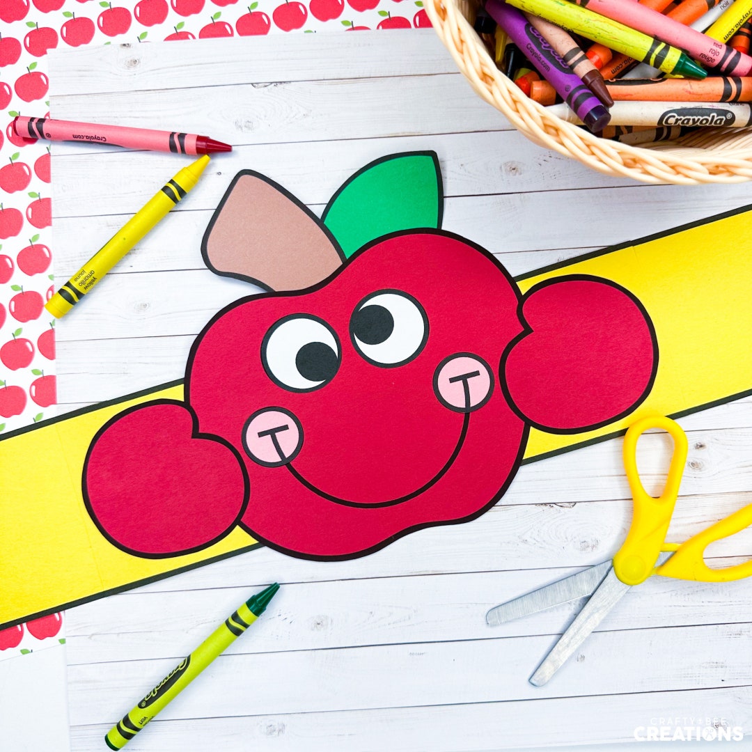 Apple Hat Craft Template | September Activities | Fall Activity | Back ...