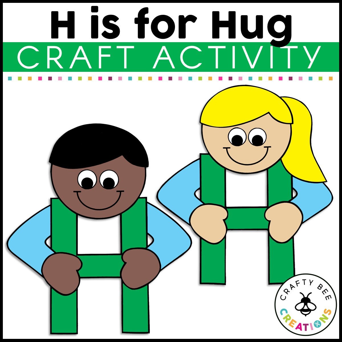 Letter H Craft Patterns | Hug Craft | Alphabet Crafts | Uppercase ...