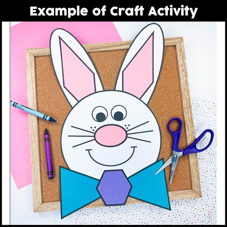 Easter Bunny Template | 2d Shape Craft | Pattern | Math | Spring ...