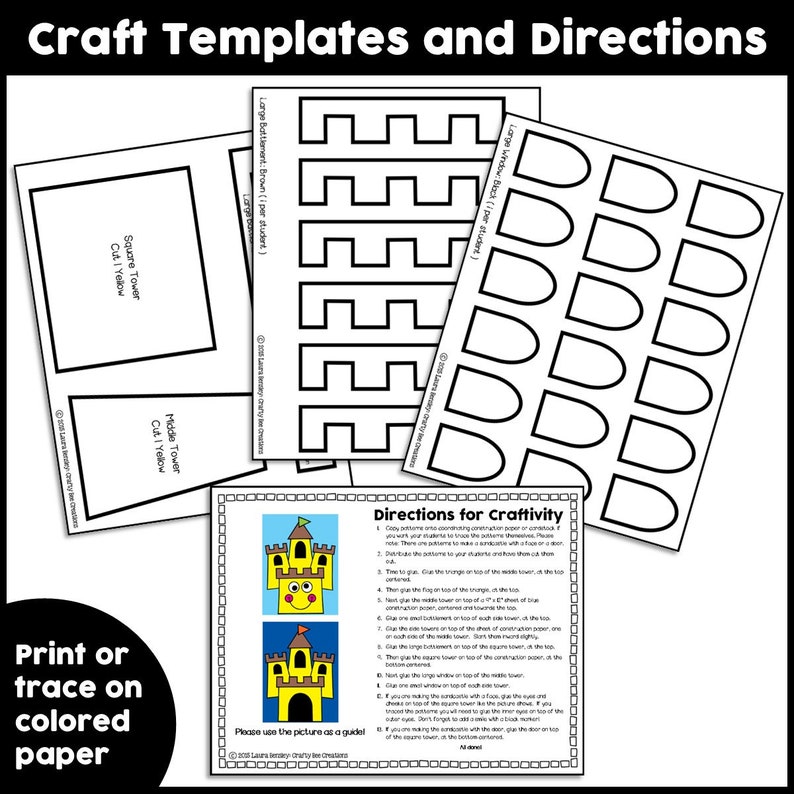 Sandcastle Craft for Kids | Summer Craft | Sandcastle Template ...