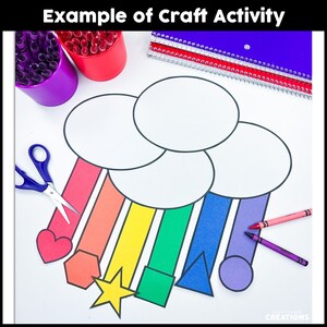 Rainbow 2d Shape Craft Template | St Pattys Day Pattern | Craftivity ...