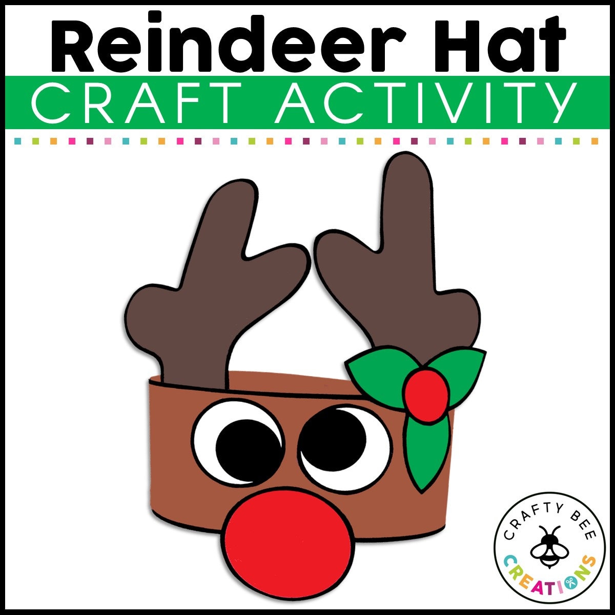 Reindeer Hat Craft for Kids | Christmas Hat Craft | Reindeer Hat ...