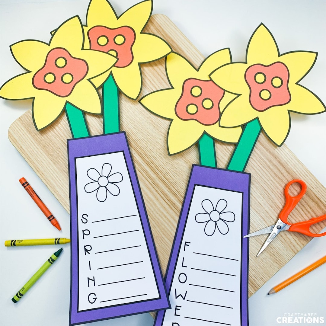 Spring Flower Craft Patterns | Daffodil Craft | Acrostic Poems | Spring ...