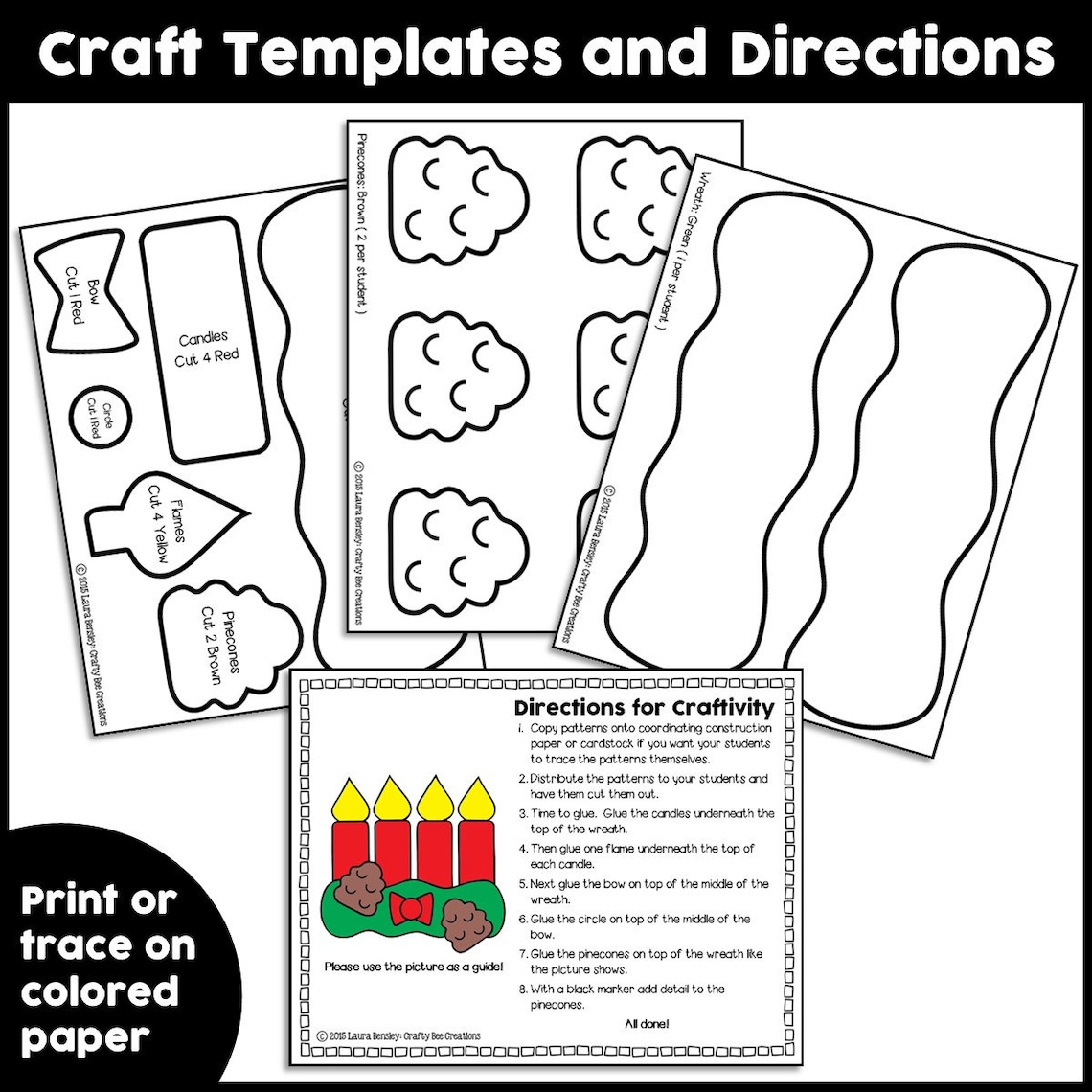Advent Wreath Craft | Holidays Around the World Craft | Christmas ...