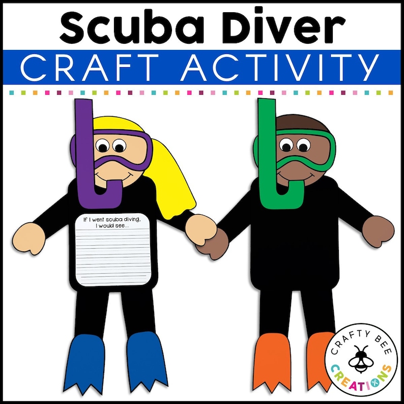 Scuba Diver Craft Patterns | End of the Year | Summer | Writing | Ocean ...