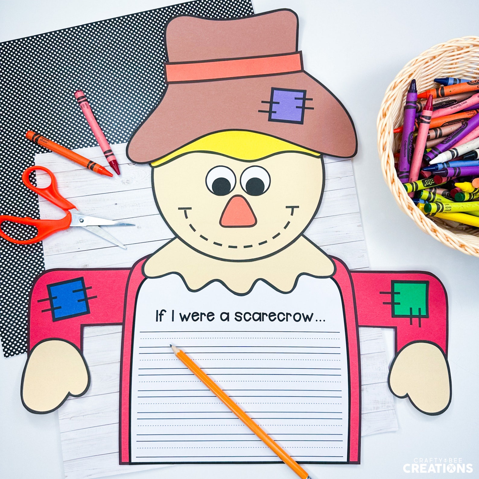 Scarecrow Craft | Fall August September Writing Prompts | Bulletin ...